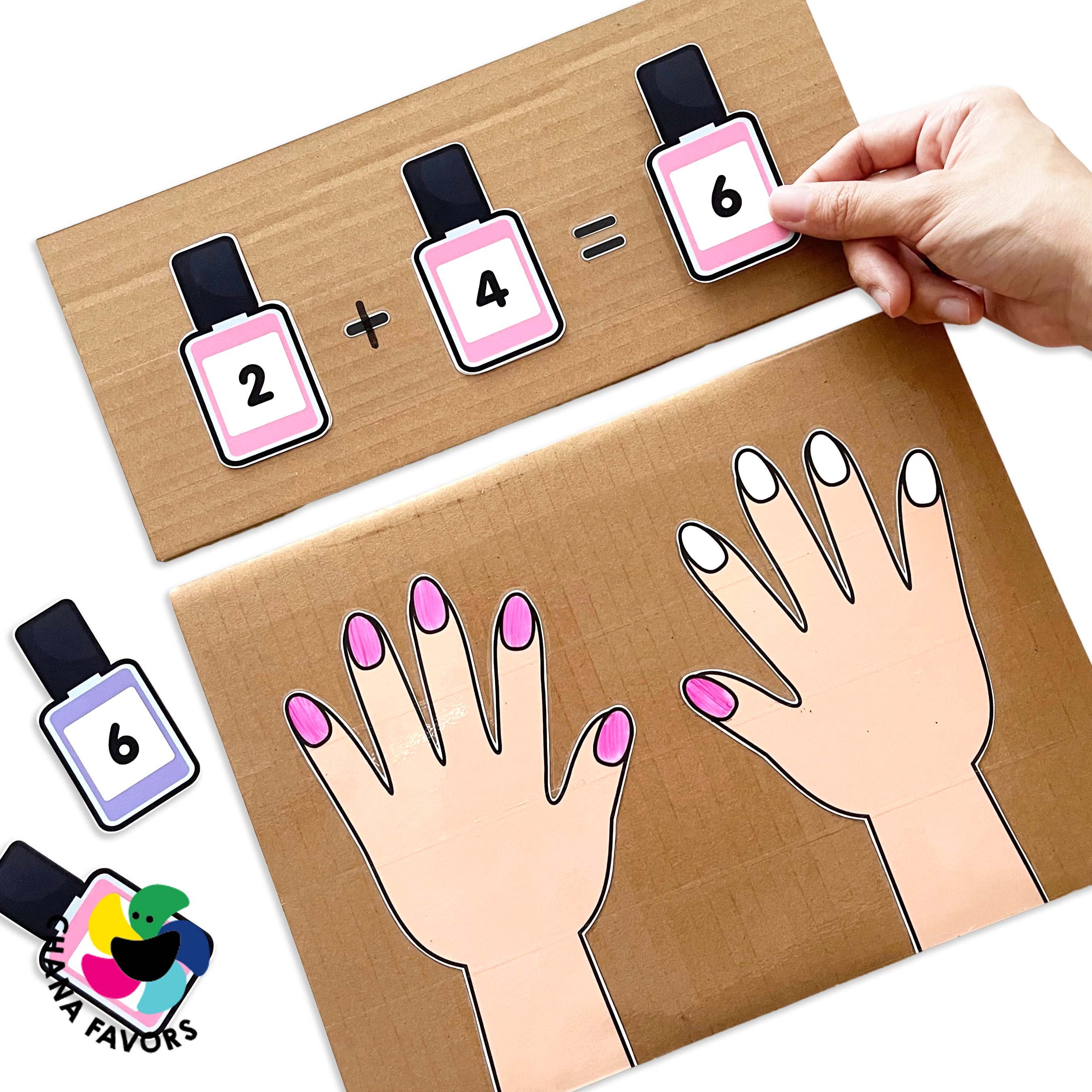 Nail Polish Math Printable: Addition & Subtraction Game (PDF Download ...