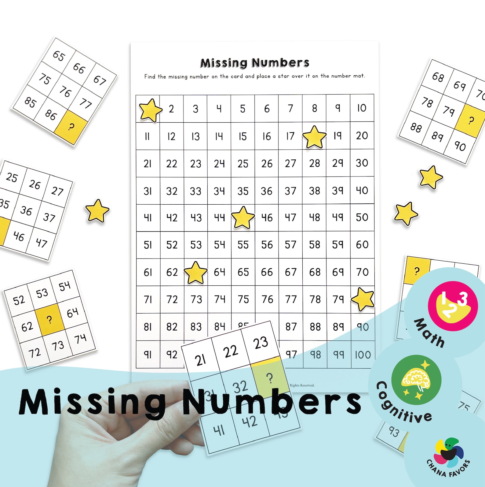 Missing Numbers printable Brain Games for All Ages. Find the Missing ...