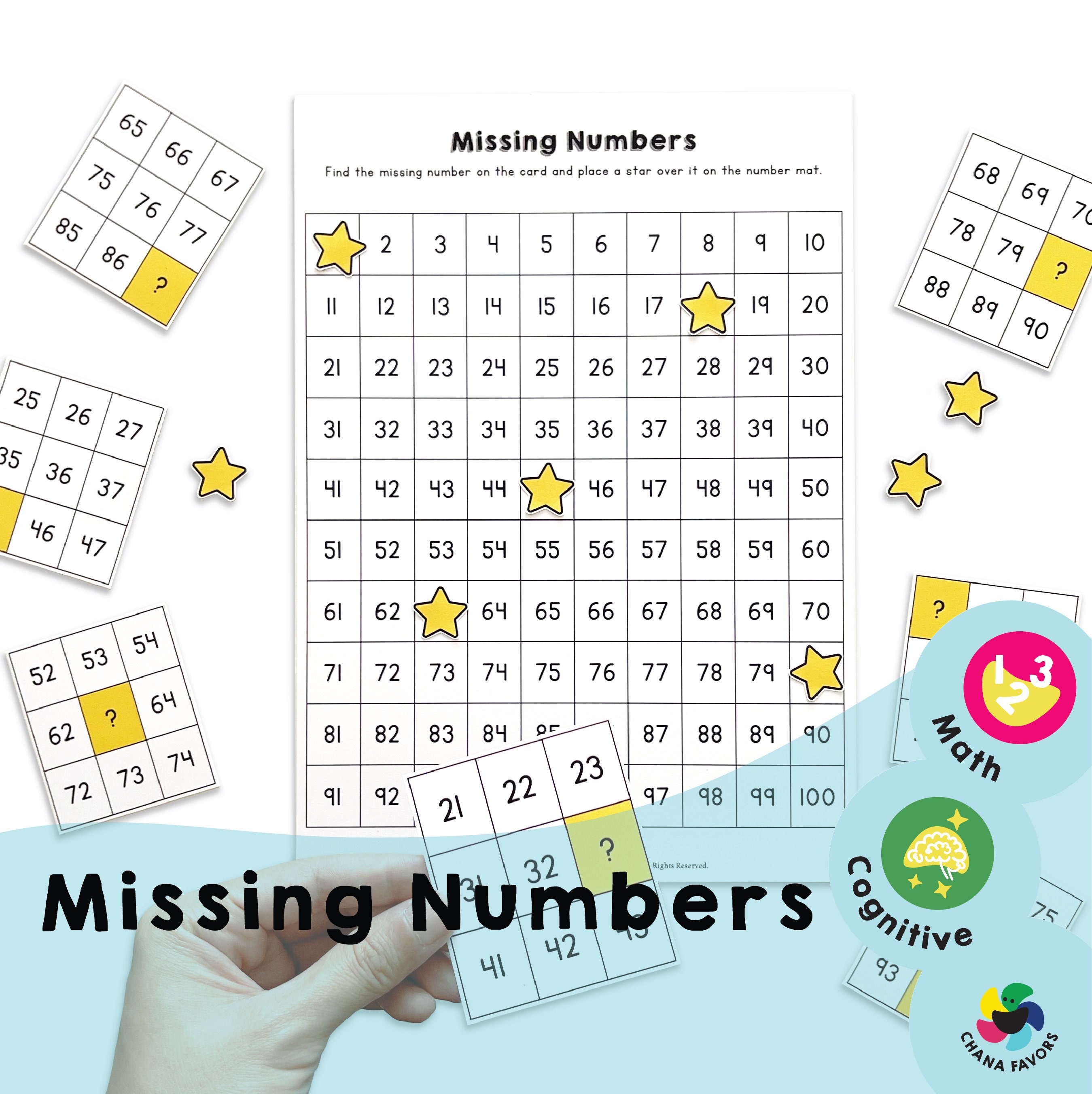 Missing Numbers printable Brain Games for All Ages. Find the Missing ...