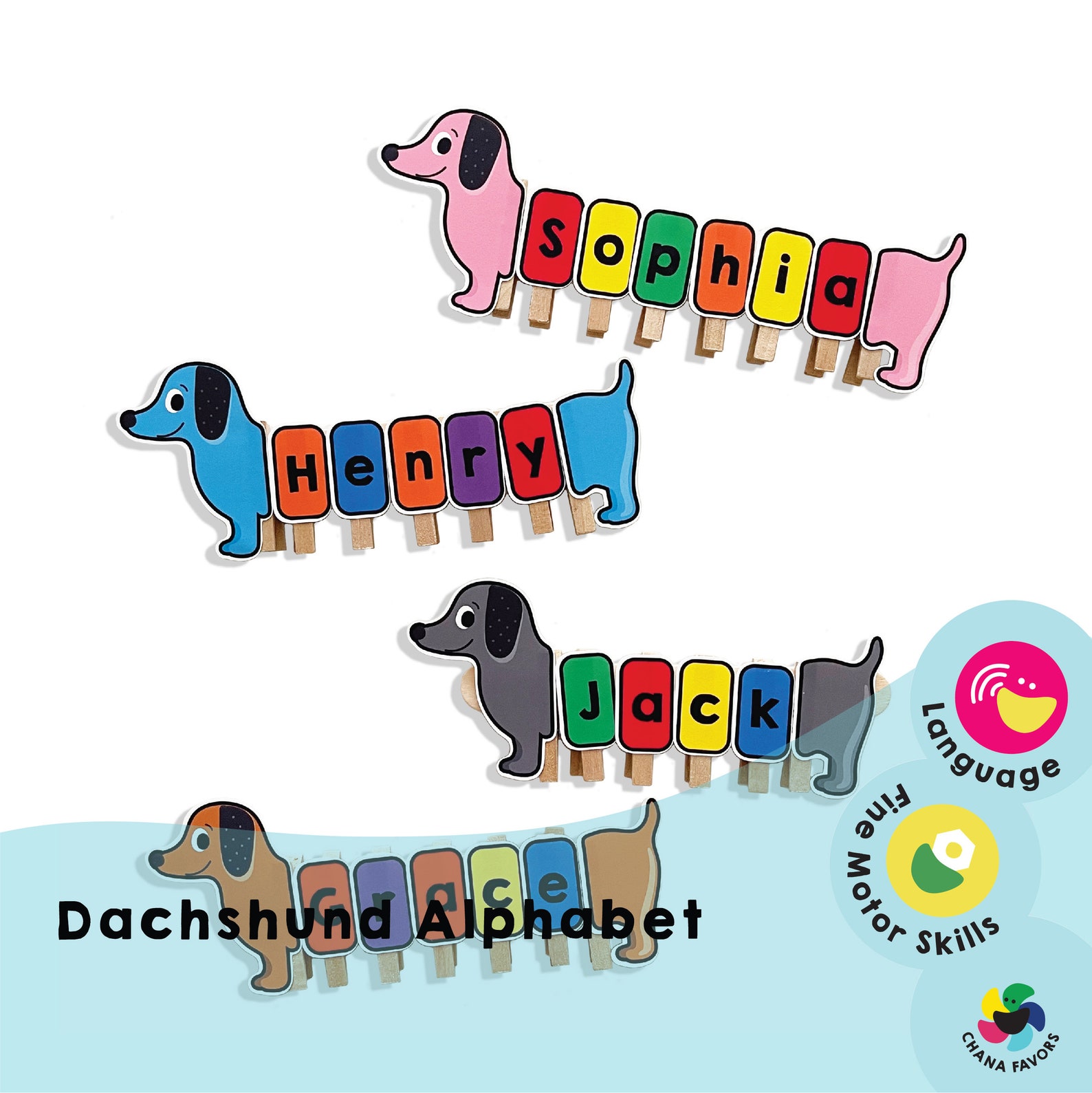 Dachshund Alphabet Spelling Game: Homeschool Printable (PDF) - Etsy