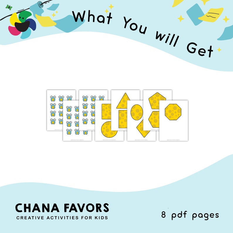 Cheese Mouse Shape Matching Game: Fine Motor Skills (printable PDF) - Etsy