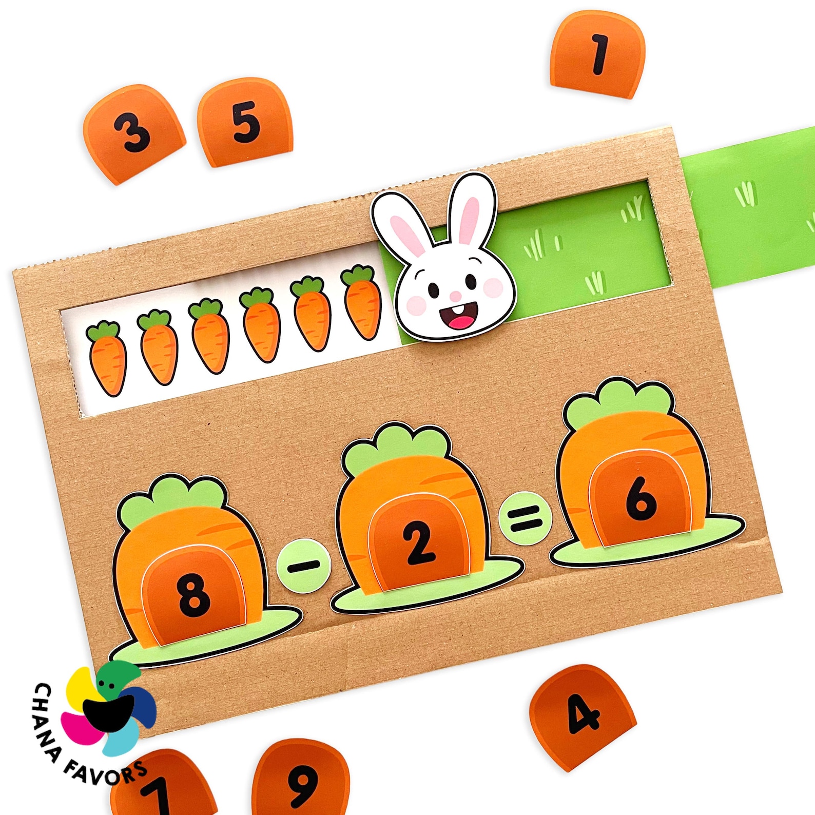 Rabbit Math Game: Printable Addition & Subtraction Activity (PDF) - Etsy