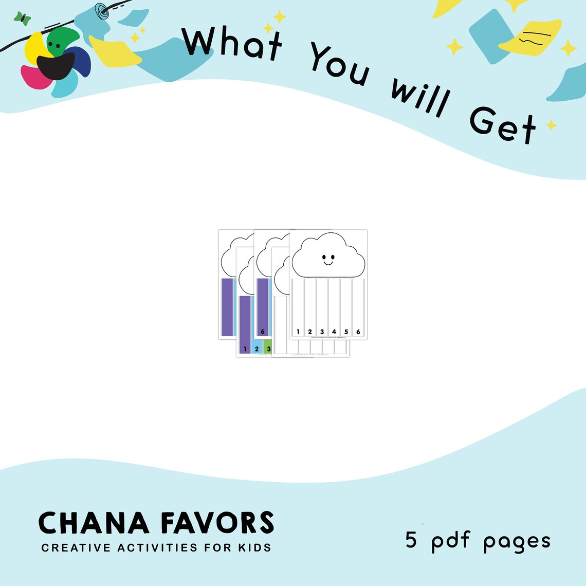 Cloudy Rainbow Counting Game: Printable Math Activity (PDF) - Etsy