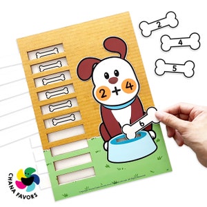 Math Puppy Challenge Printable Simple Addition and Subtraction Practice ...