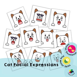 Cat Facial Expressions Printable: Preschool Emotion Learning (PDF ...