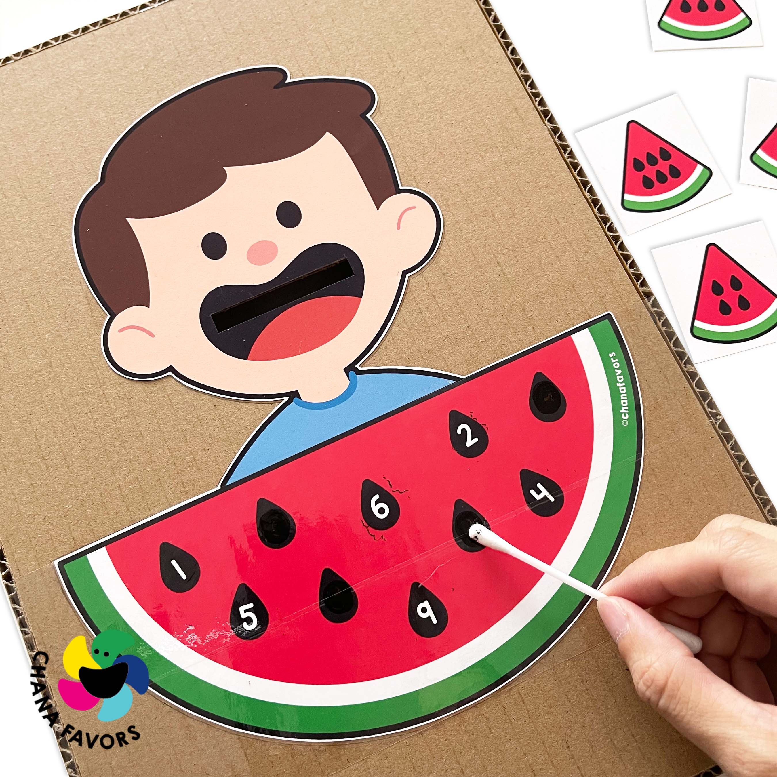 Watermelon Counting Game: Pre-math Activity (printable PDF) - Etsy