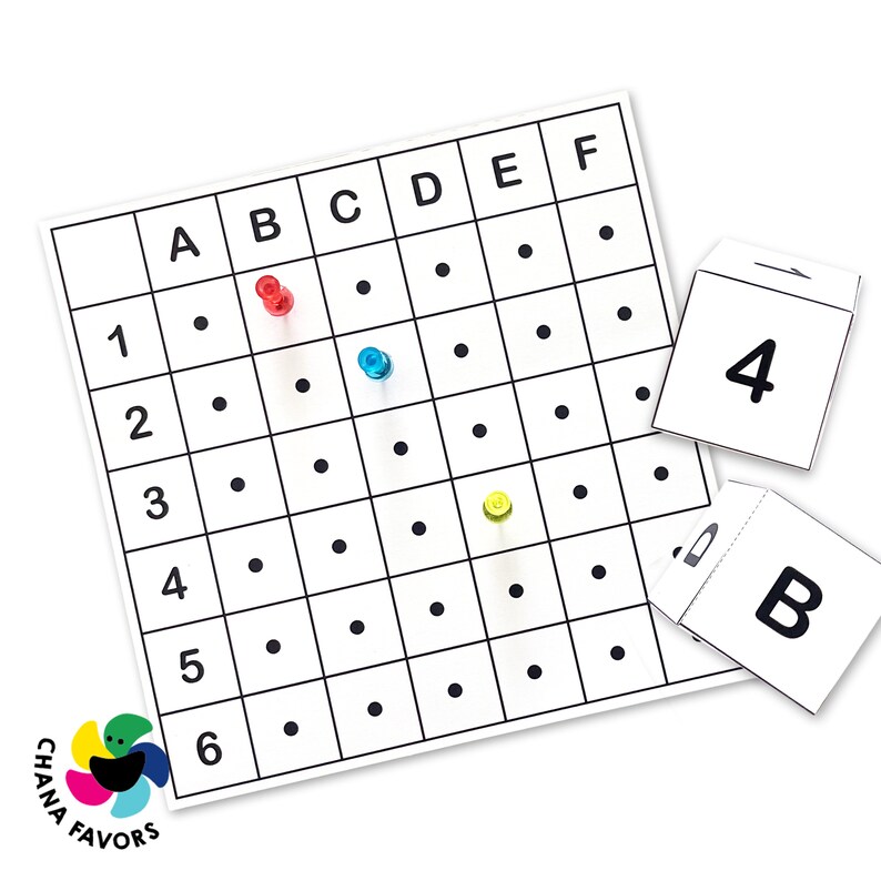 Push Pin Points Game: Printable Family Game (PDF Download) - Etsy