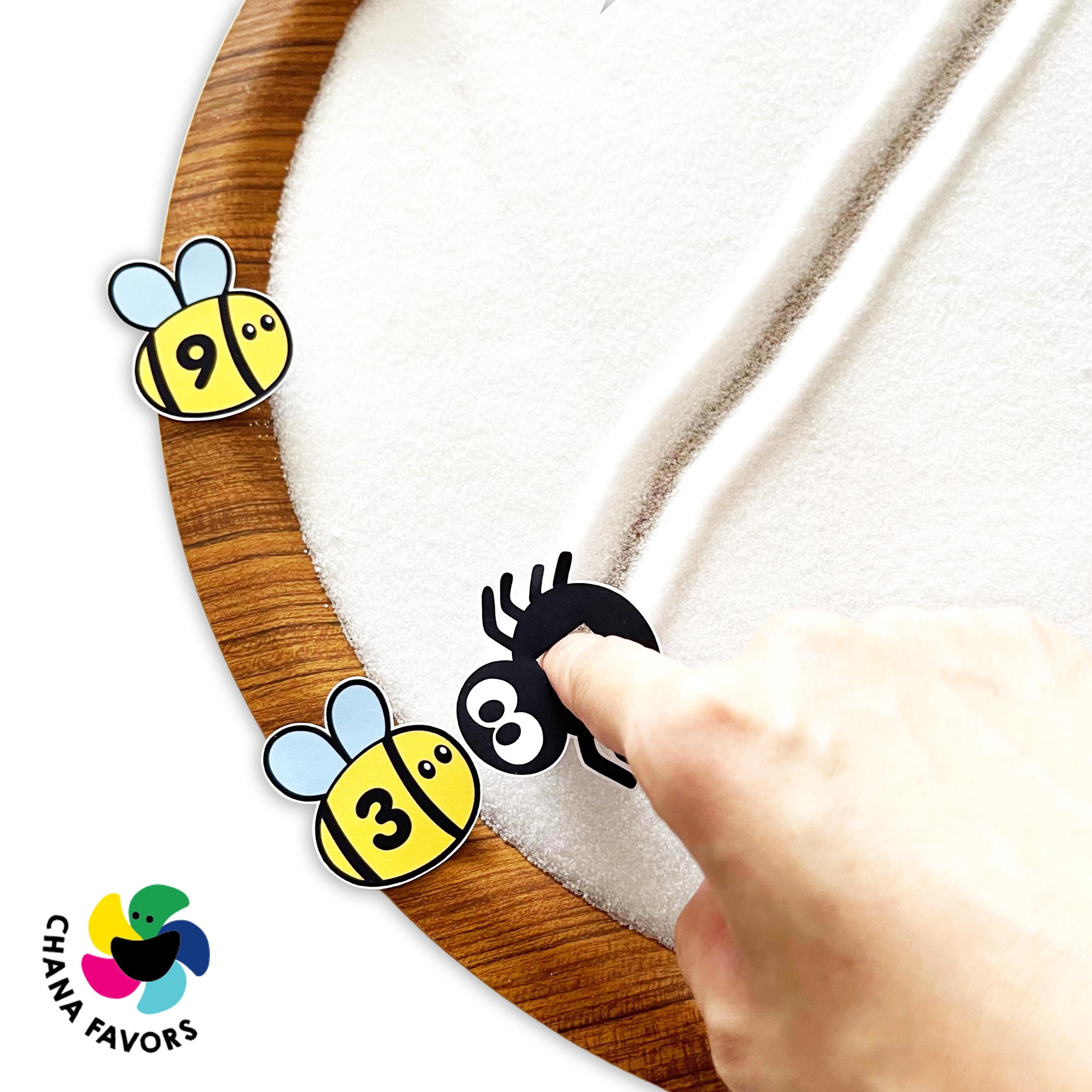 Numbered Bee and Spider Printable Educational Sensory Game for Kids ...