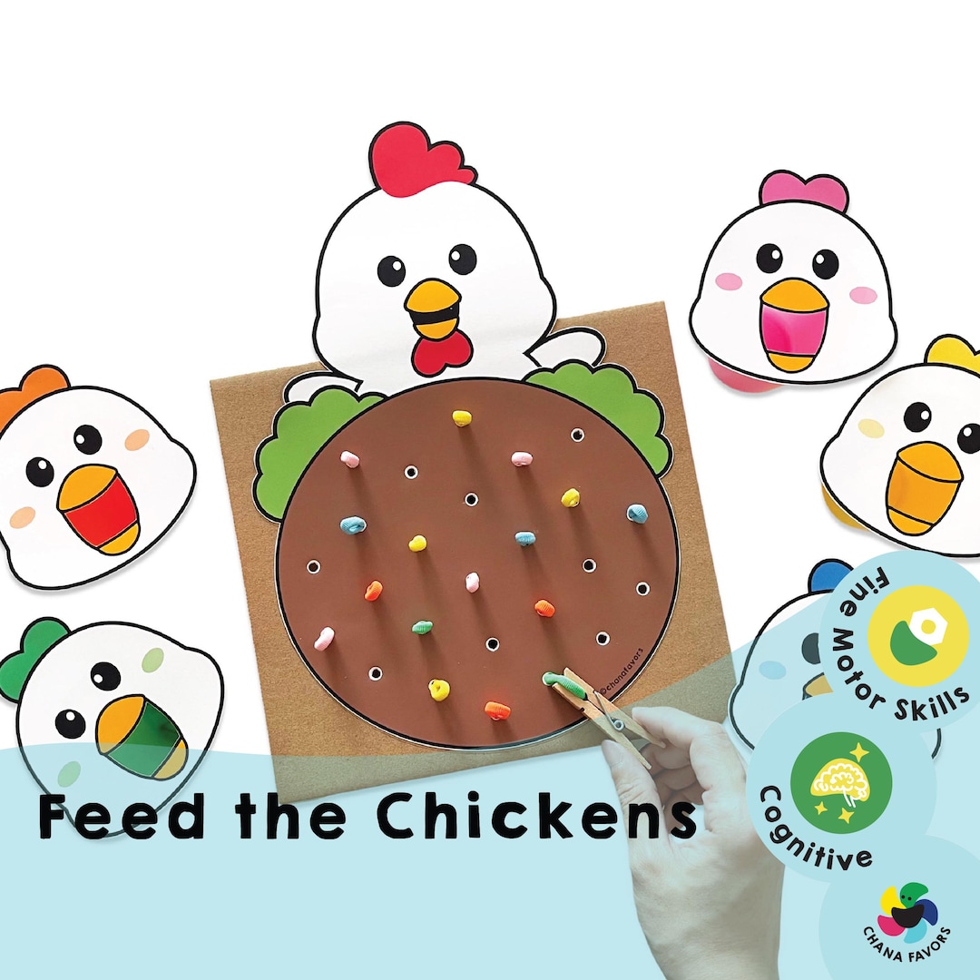 Feed the Chickens - Printable PDF - Download Only - Matching Game ...