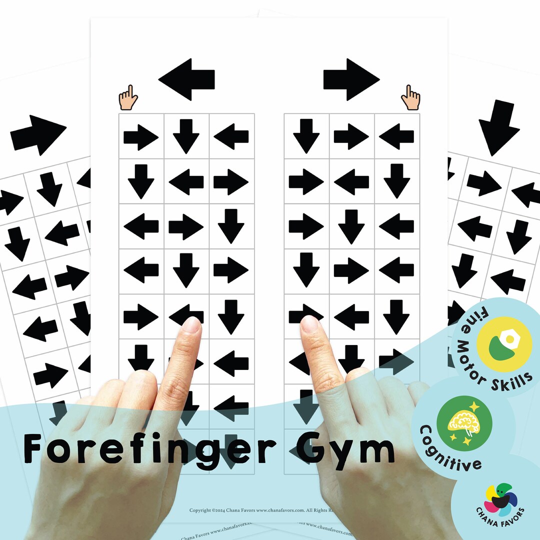 Black Arrows Forefinger Gym: Coordination Game (printable PDF) - Etsy
