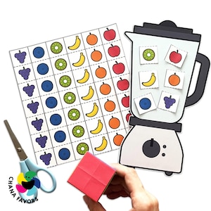 Juice Dice Maker: Printable Cutting Activity (PDF Download) - Etsy