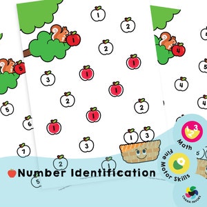 Apple Number Identification - Printable PDF - Download Only - Preschool ...