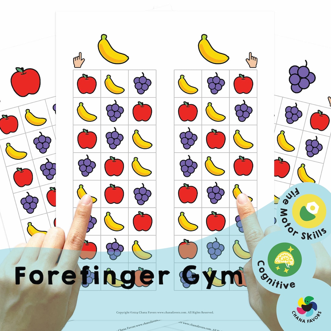 Forefinger Gym: Color Fruits - Printable PDF - Download Only - Boost ...