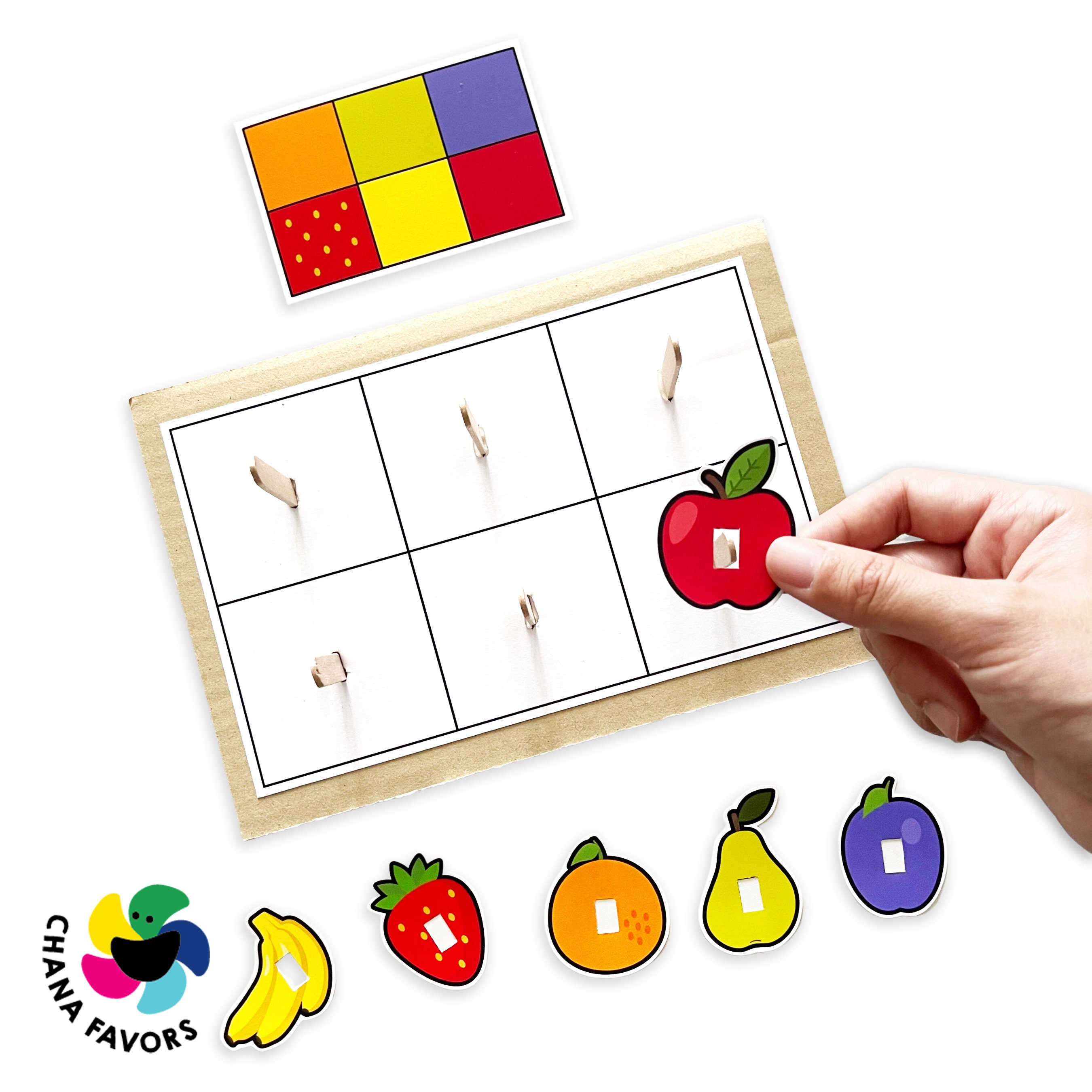 Fruit Color Matching Game: Preschool Printable (PDF Download) - Etsy
