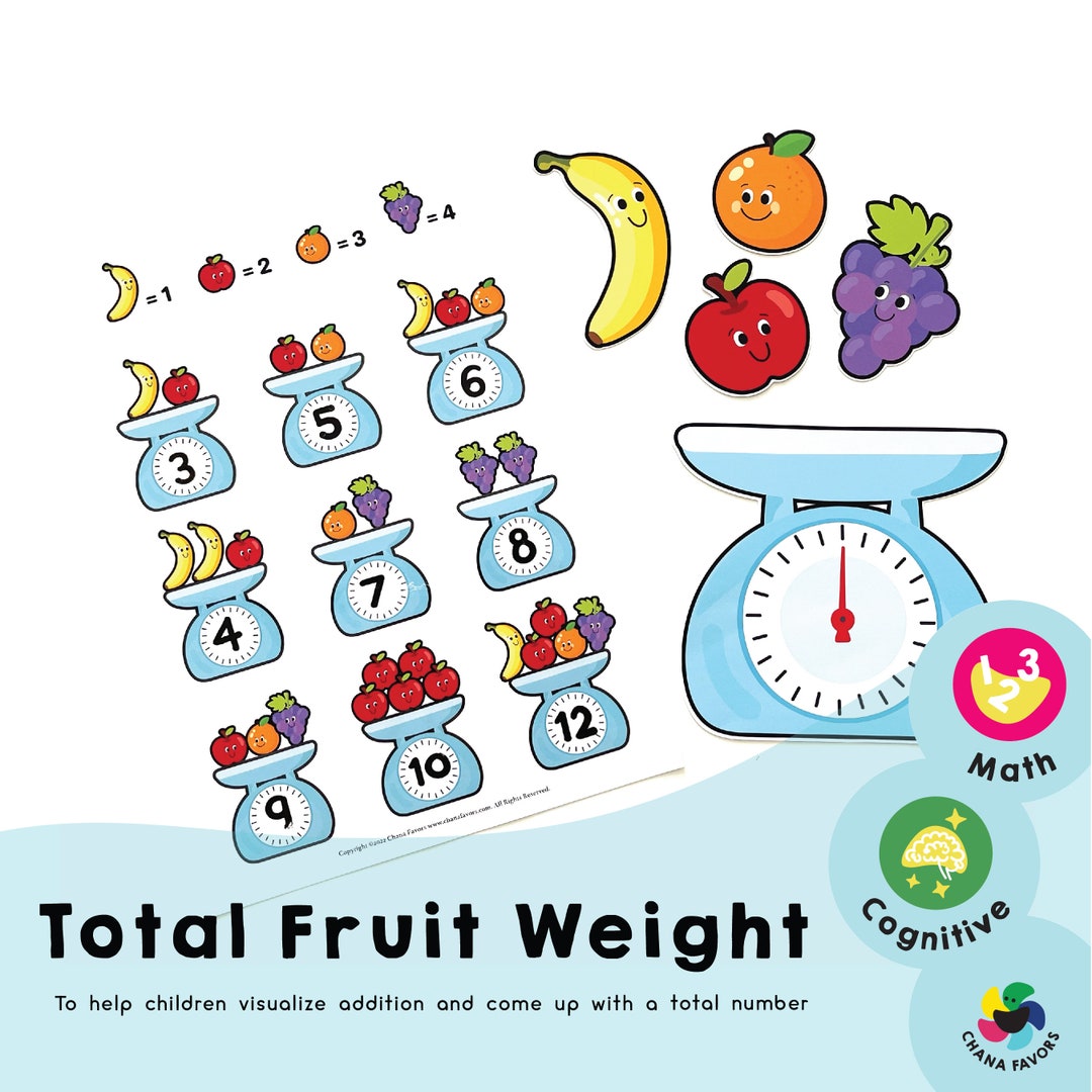 Total Fruit Weight - Printable PDF - Download Only - Preschool ...