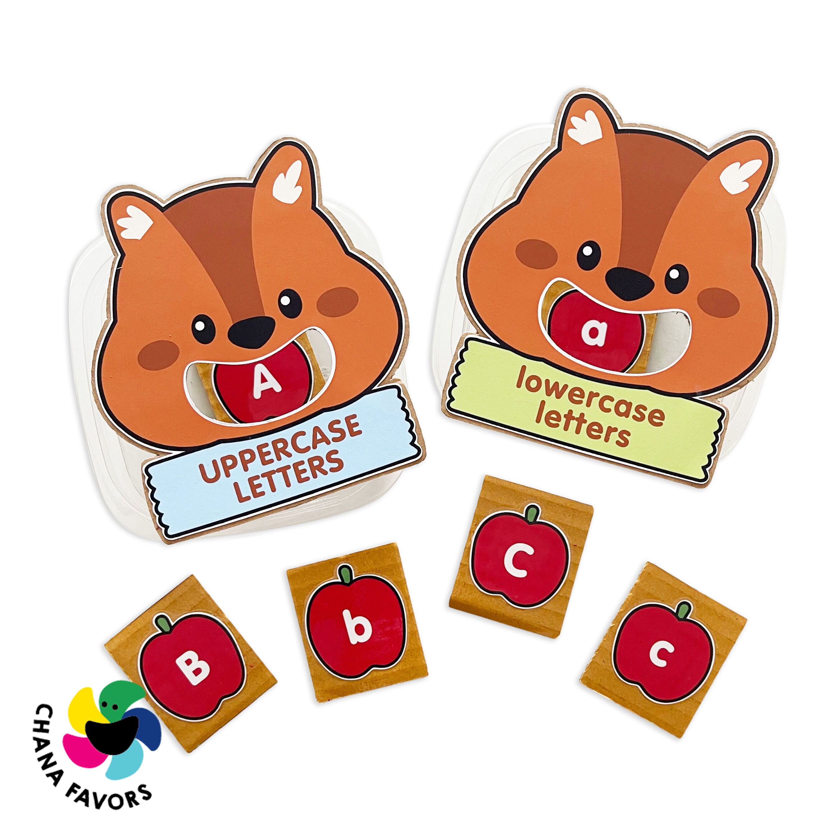 Squirrel Apple Alphabet Game: Sensory Letter Matching (printable PDF ...