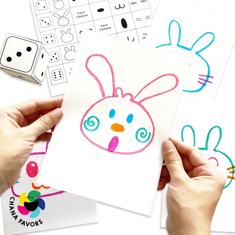 Bunny Creator Printable Easter Bunny Drawing and Coloring - Etsy