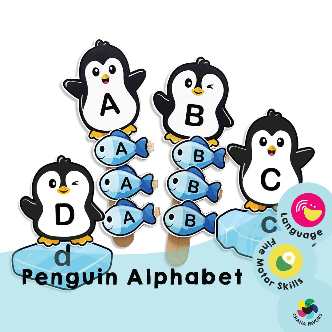 Penguin Alphabet Matching Game: English Letter Learning (printable PDF ...