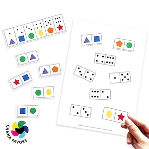Color & Shape Dominoes: Kids Printable Game (PDF Download) - Etsy
