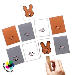 Rabbit Matching Game: Kids' Fine Motor Skill Activity (printable PDF ...