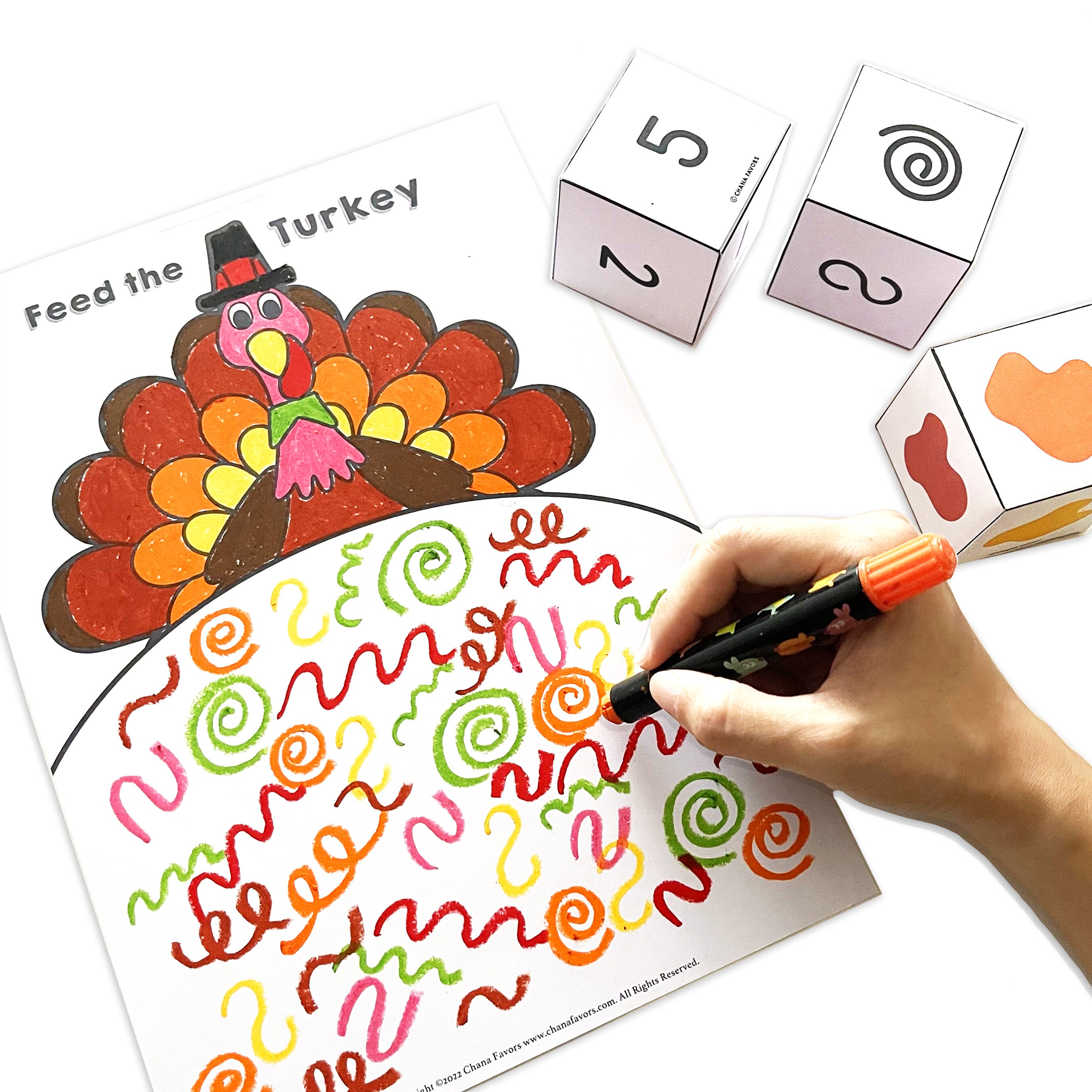 Feed the Turkey Printable Kids Party Game to Enjoy Feeding Turkey Worms ...