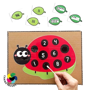 Ladybug Leaf Counting - Printable PDF - Download Only - Math Learning ...