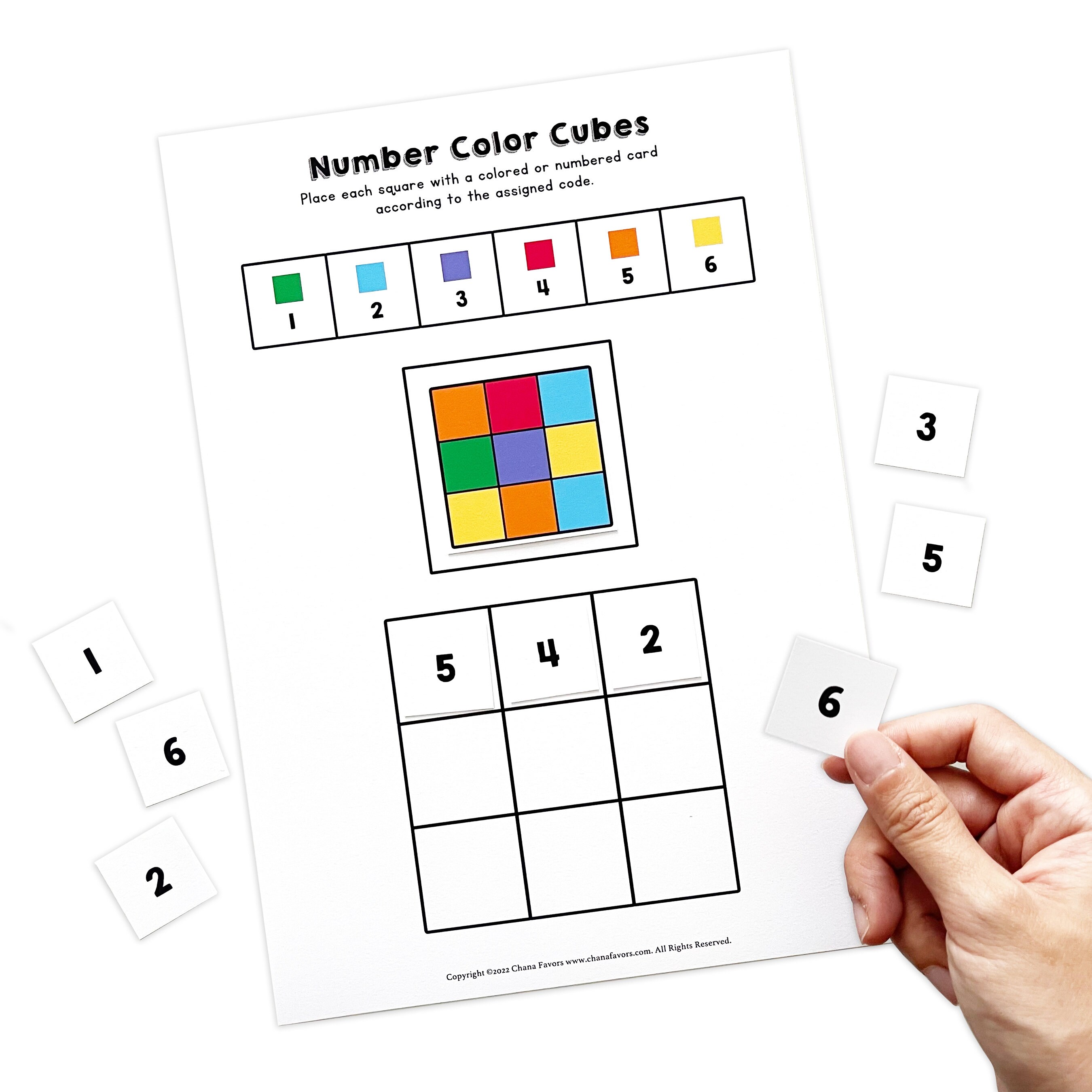 Number Color Cubes Printable Brain Teasers for All Ages. Think and ...