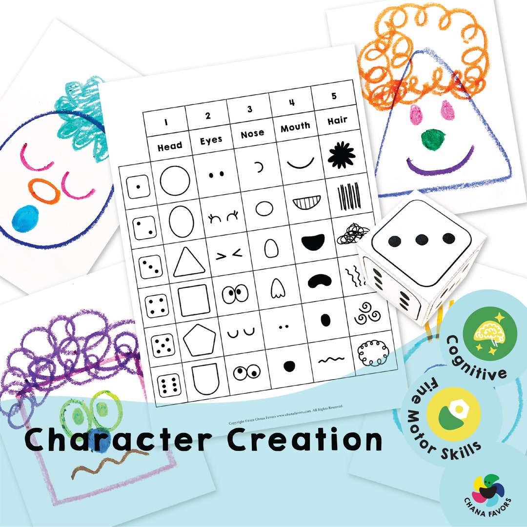Character Creation Game: Printable Dice Activity (PDF Download) - Etsy