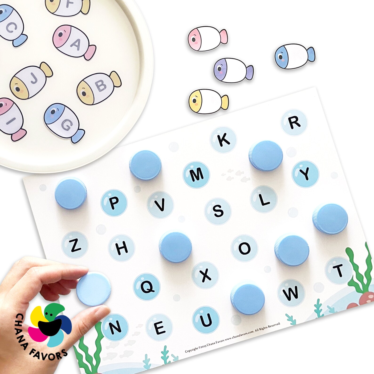 Fish Letter Hunt: Kids Alphabet Game (printable PDF) - Etsy