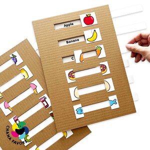 English Alphabet Food Matching Game: Learn Abcs (printable PDF) - Etsy