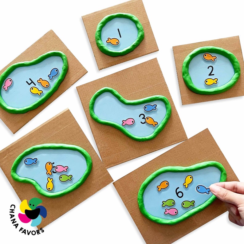 Fish Pond Number Matching: Kids Counting Activity (printable PDF) - Etsy