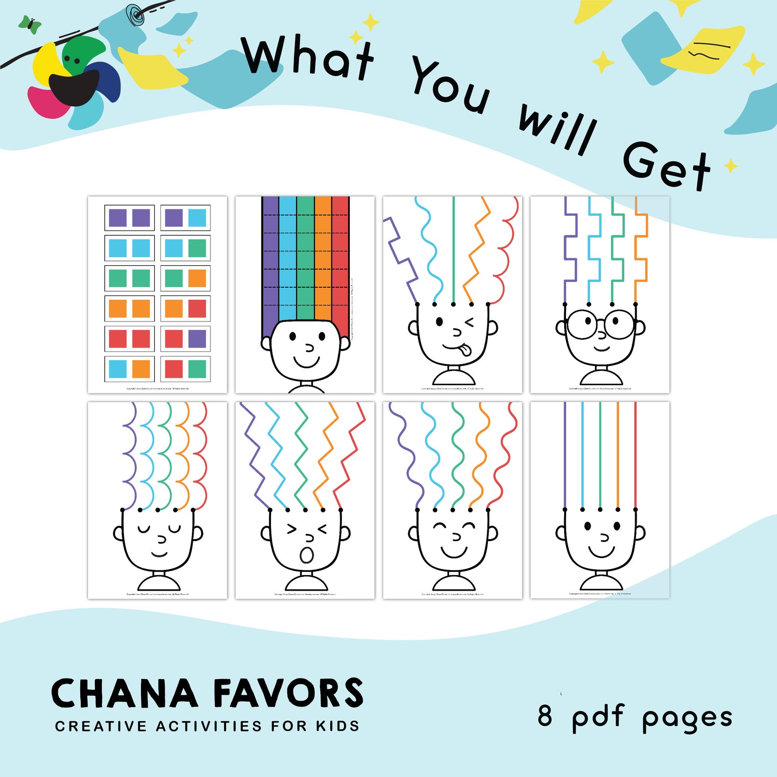 Random Haircuts Printable Preschool Cutting Activity to Help - Etsy