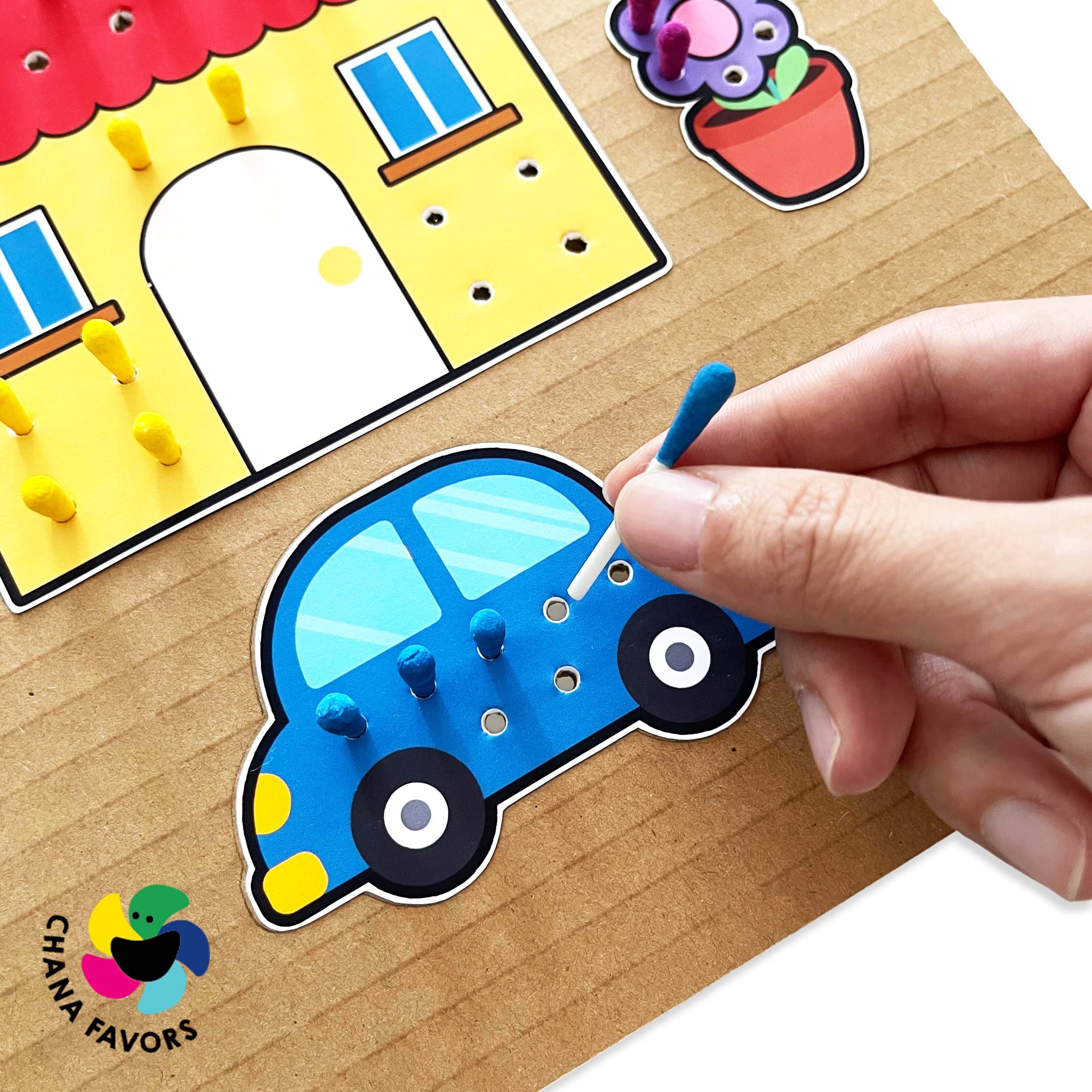 Colorful House Match Game: Fine Motor Skills Activity (printable PDF ...