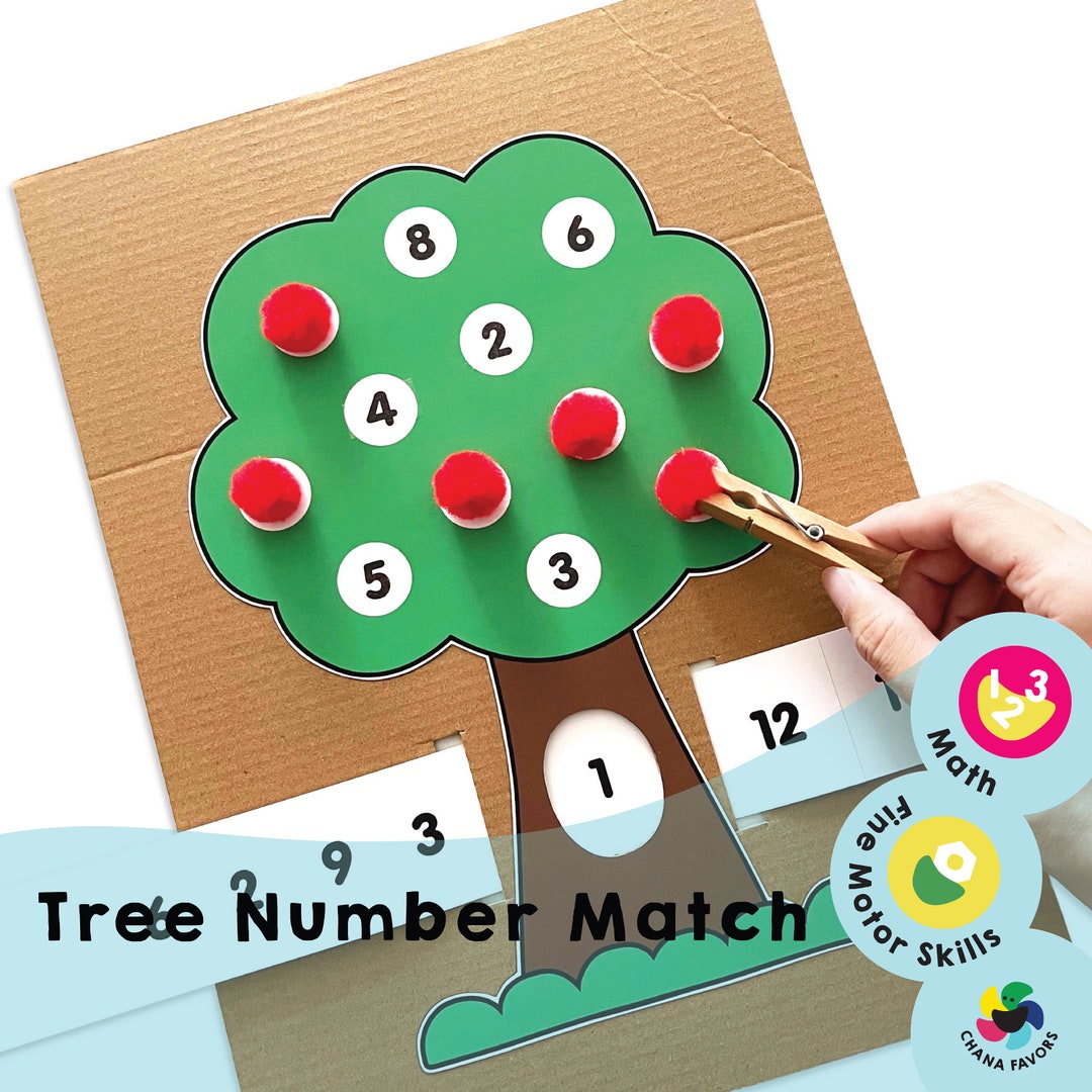 Tree Number Match: Early Math Printable (PDF) - Etsy