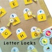 Letter Matching Game: English Alphabet Locks (printable PDF) - Etsy