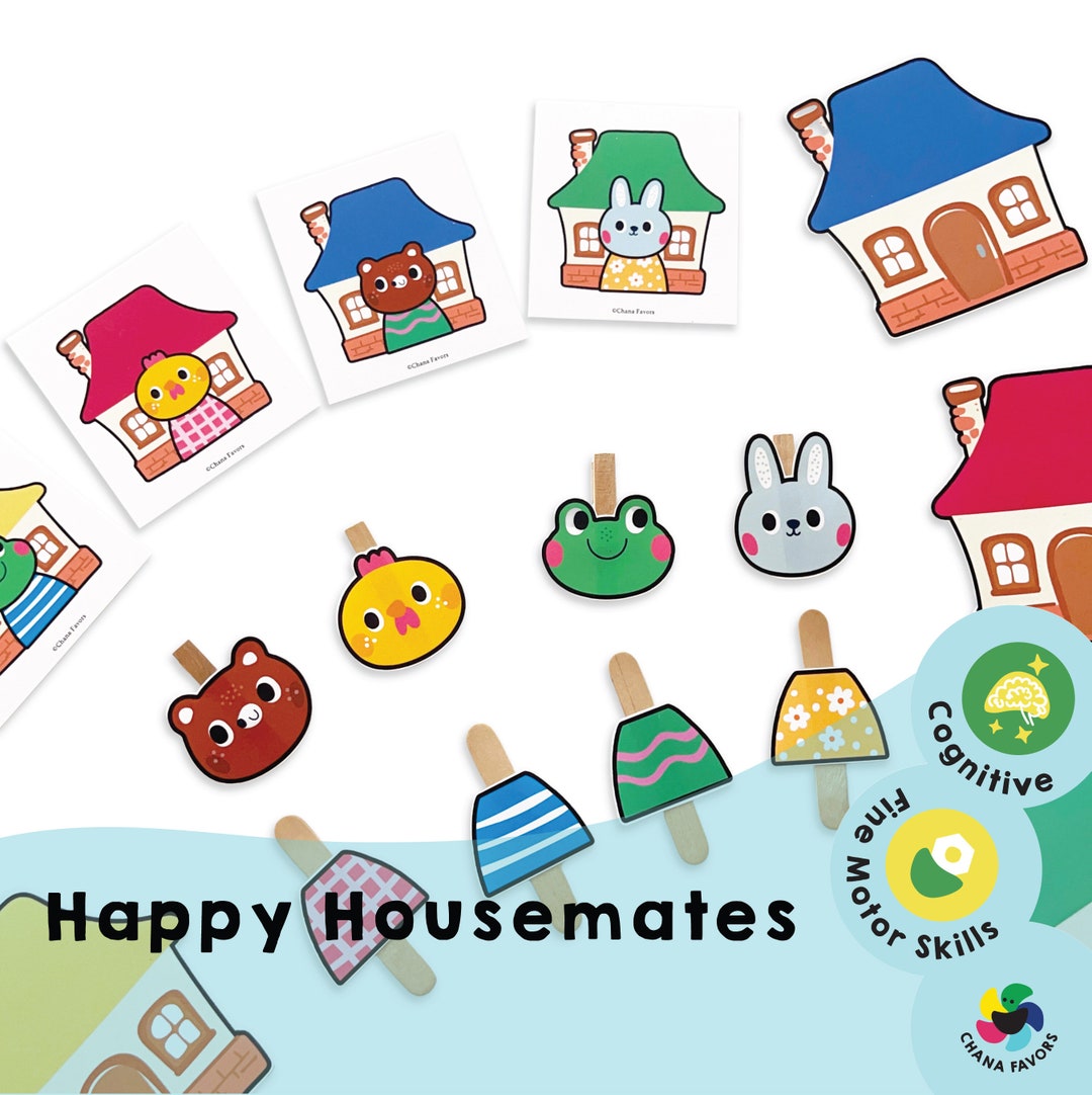 Happy Housemates - Printable PDF - Download Only - Color/pattern ...