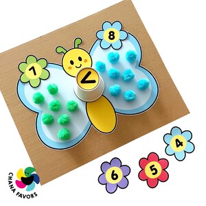 Butterfly Math Game: Number Comparison Printable (PDF) - Etsy