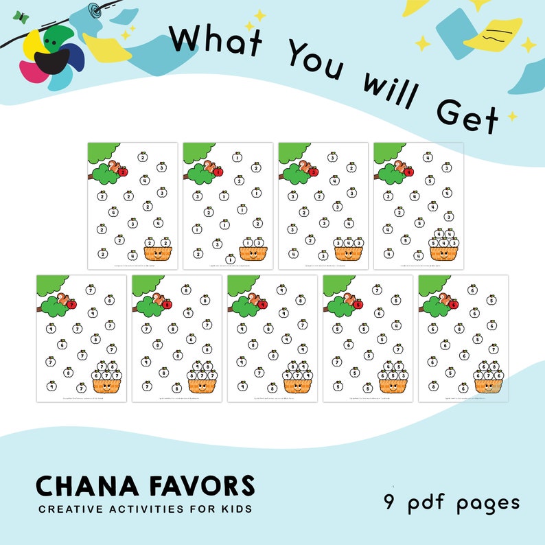 Apple Number Identification Printable: Preschool Math (PDF Download) - Etsy
