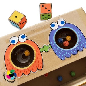 Monster Math Game: Fun Printable for Kids (PDF Download) - Etsy