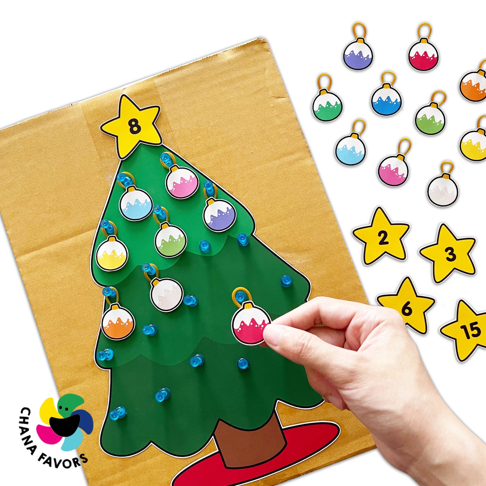 Holiday Number Activity: Christmas Tree Ornament Matching (PDF Download ...