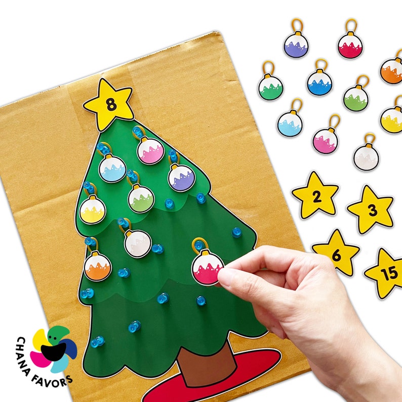 Holiday Number Activity: Christmas Tree Ornament Matching (PDF Download ...
