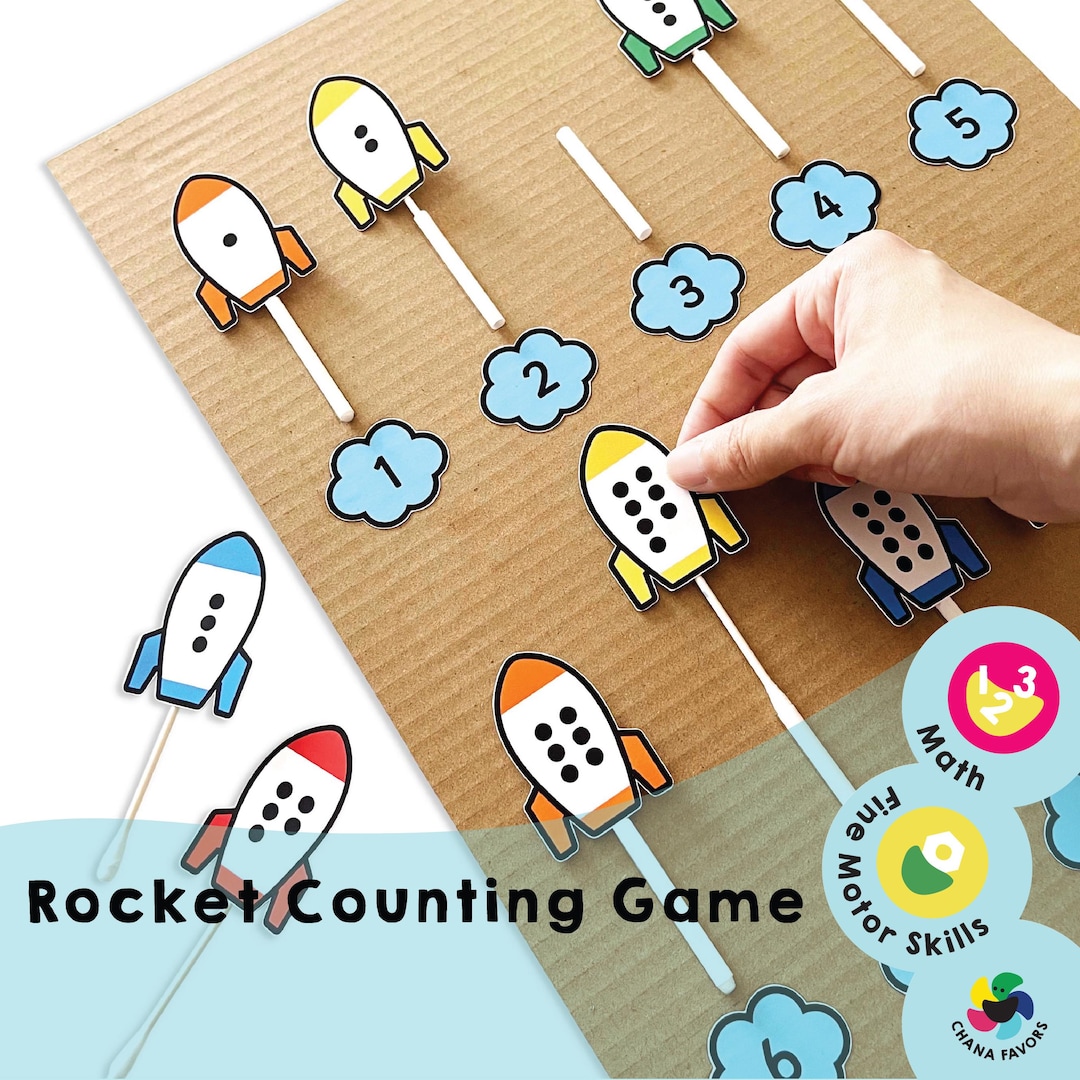Rocket Counting Game: Number Recognition Activity (printable PDF) - Etsy