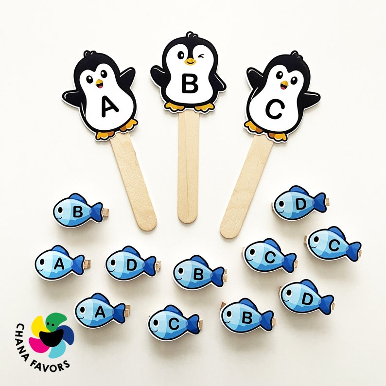 Penguin Alphabet Matching Game: English Letter Learning (printable PDF ...