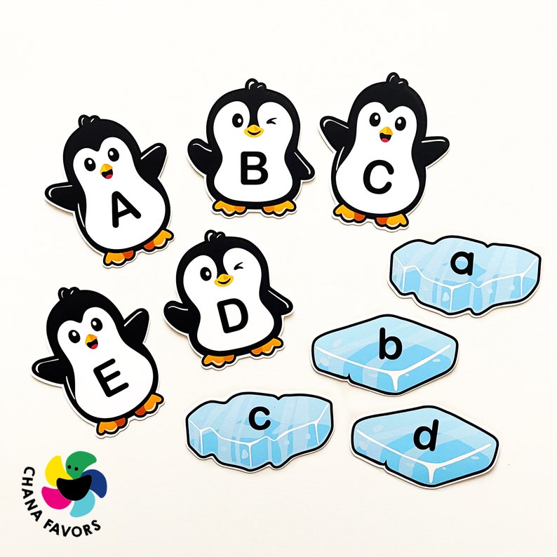 Penguin Alphabet Matching Game: English Letter Learning (printable PDF ...