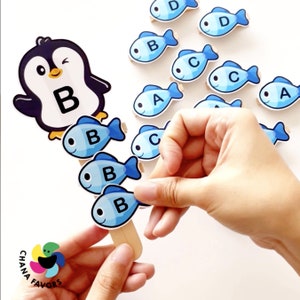 Penguin Alphabet Matching Game: English Letter Learning (printable PDF ...