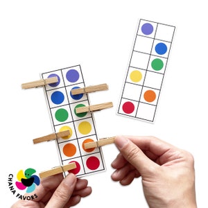 Color Clip Game: Printable Color Matching Cards (PDF Download) - Etsy