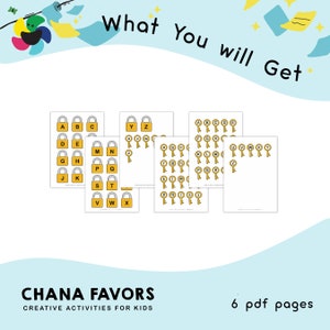 Letter Matching Game: English Alphabet Locks (printable PDF) - Etsy