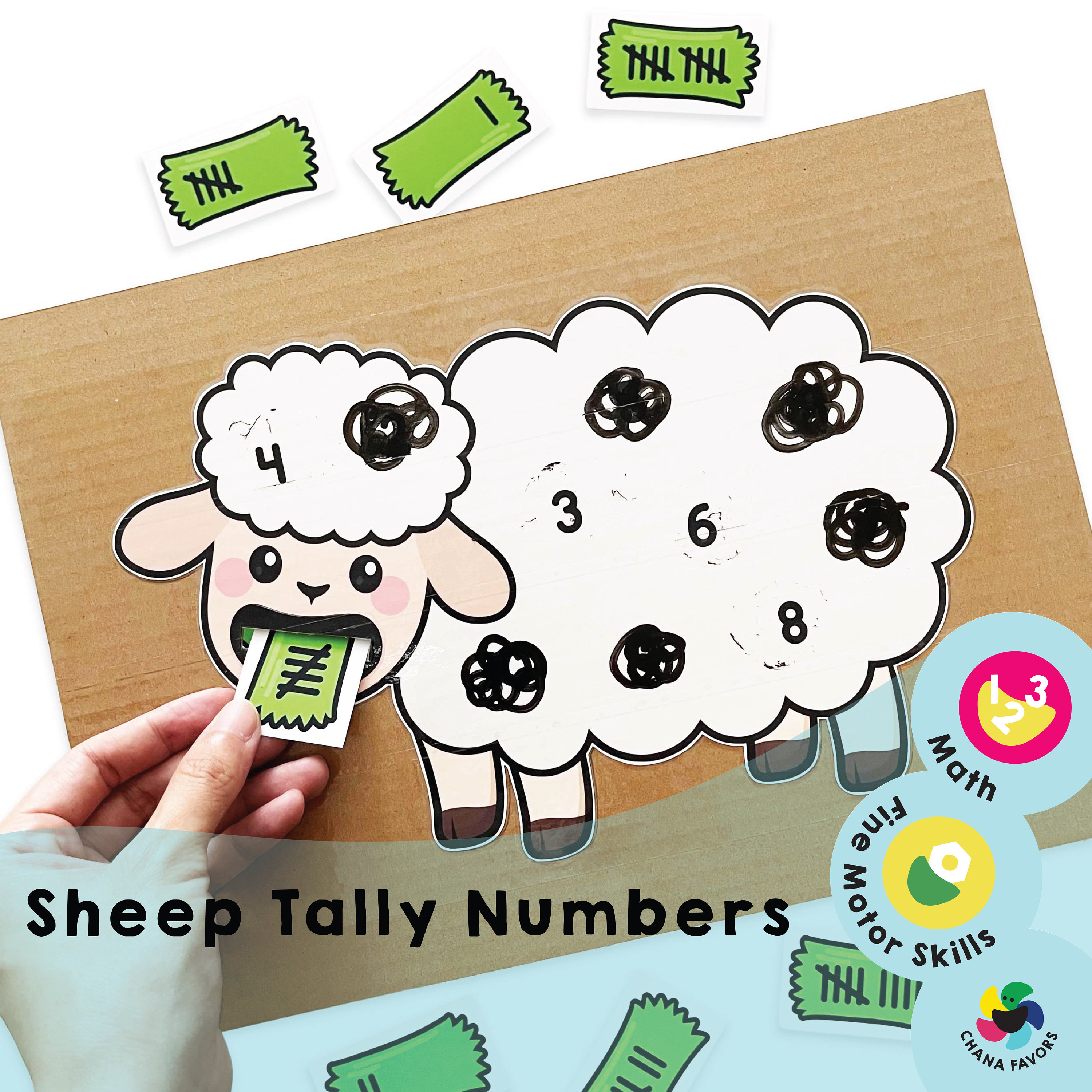 Sheep Tally Numbers Game: Preschool Counting (printable PDF) - Etsy