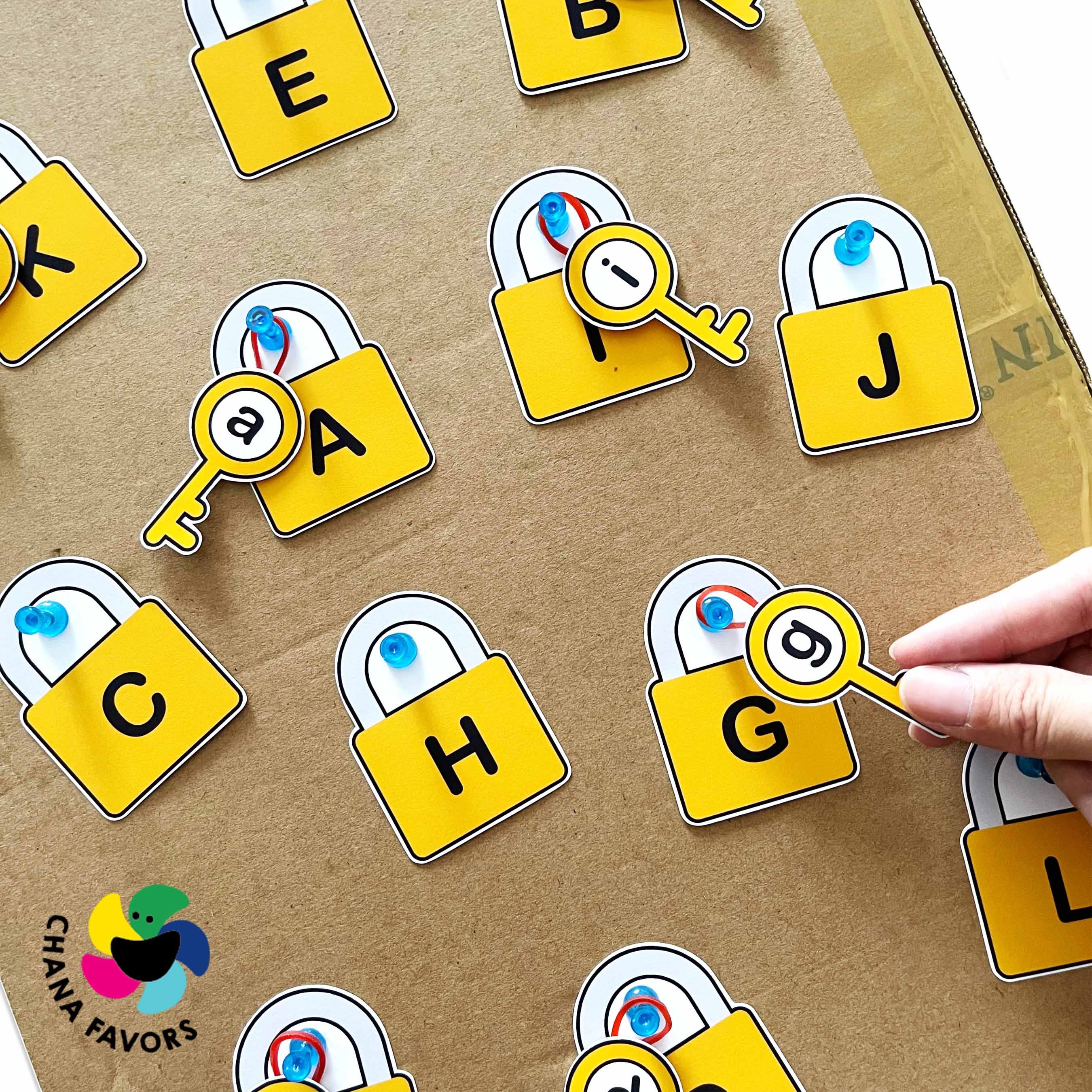 Letter Matching Game: English Alphabet Locks (printable PDF) - Etsy