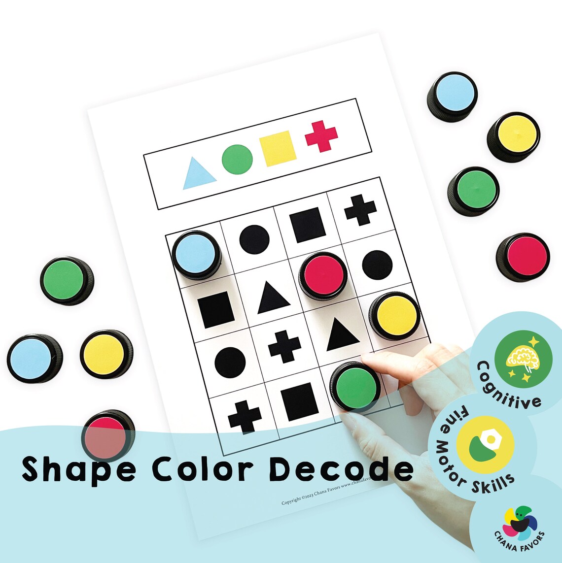 Shape Color Decode Printable: Fun Educational Game Enhances - Etsy